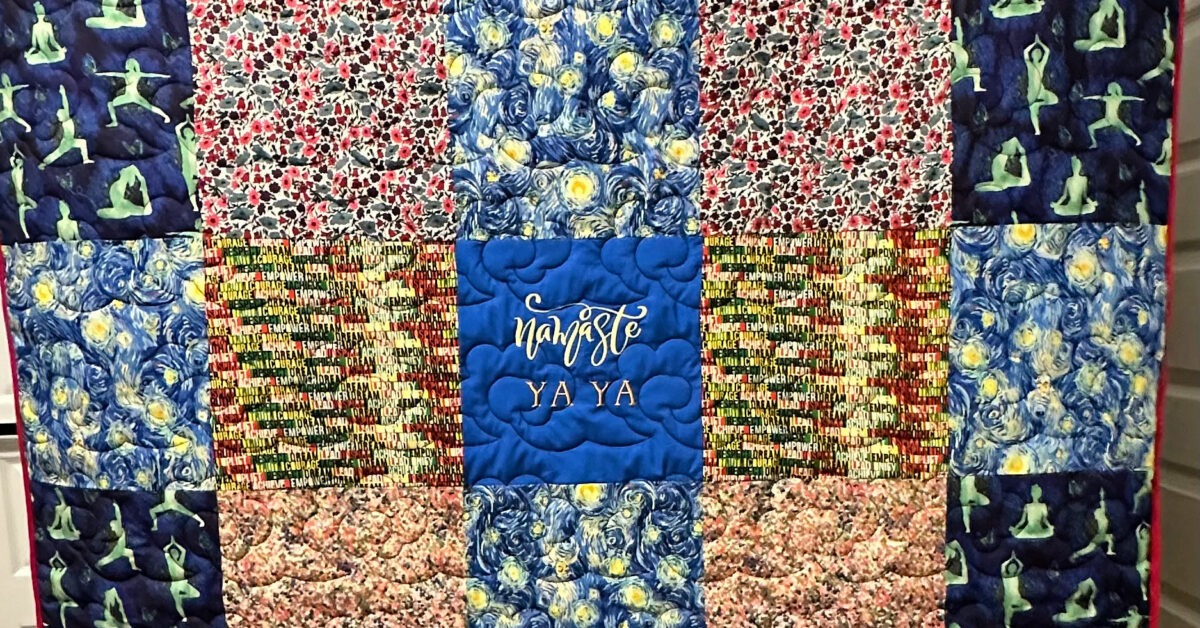 Yoga Inspired Quilt | Quilts by Big Wes | T-shirt Quilts & Memory Quilts
